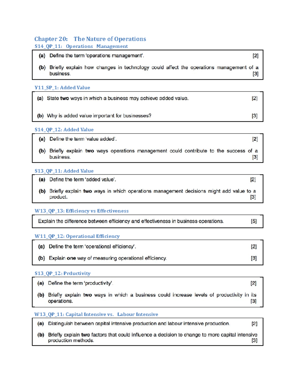 Unit 4 Paper 1 Section 1 Short Answer - Chapter 20: The Nature of ...