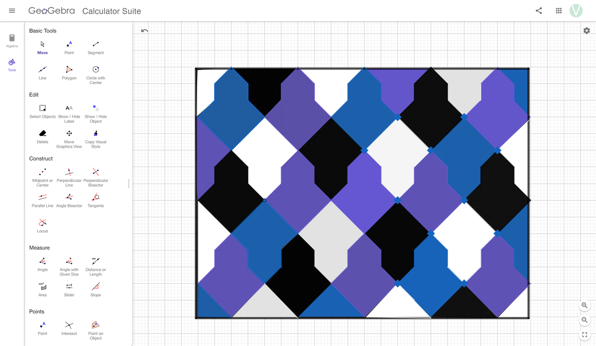 Geometry - Geo Gebra - Basic Tools Edit Construct Measure Points Move ...