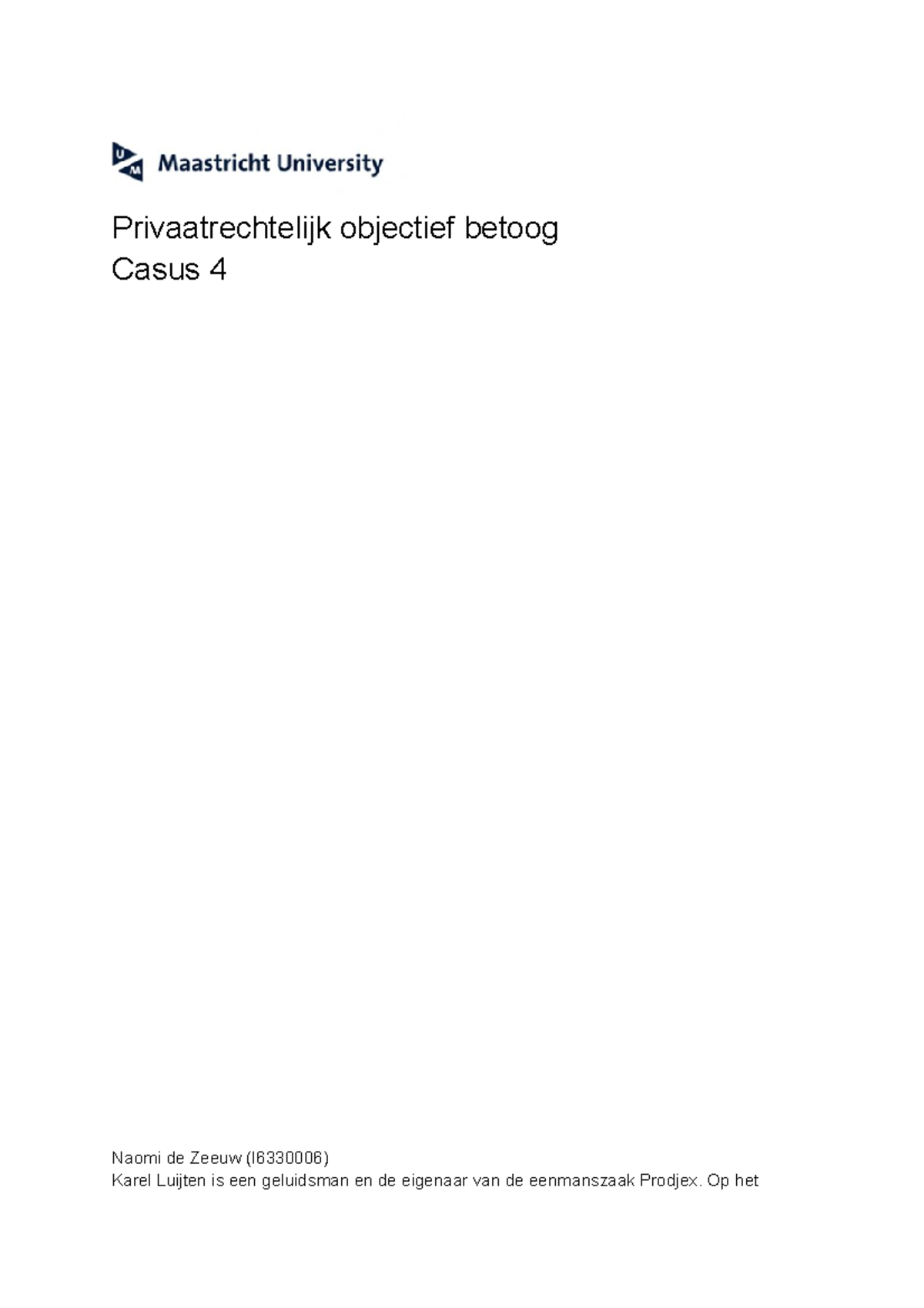Privaatrechtelijk objectief betoog (1)-1 - Privaatrechtelijk objectief ...