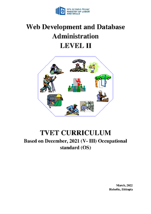 EOS Web development and Database Administration Level 1 5 - Federal Democratic Republic of ...