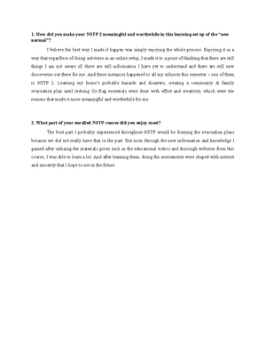 NSTP - core Filipino values - Activity 1 There are core Filipino values ...