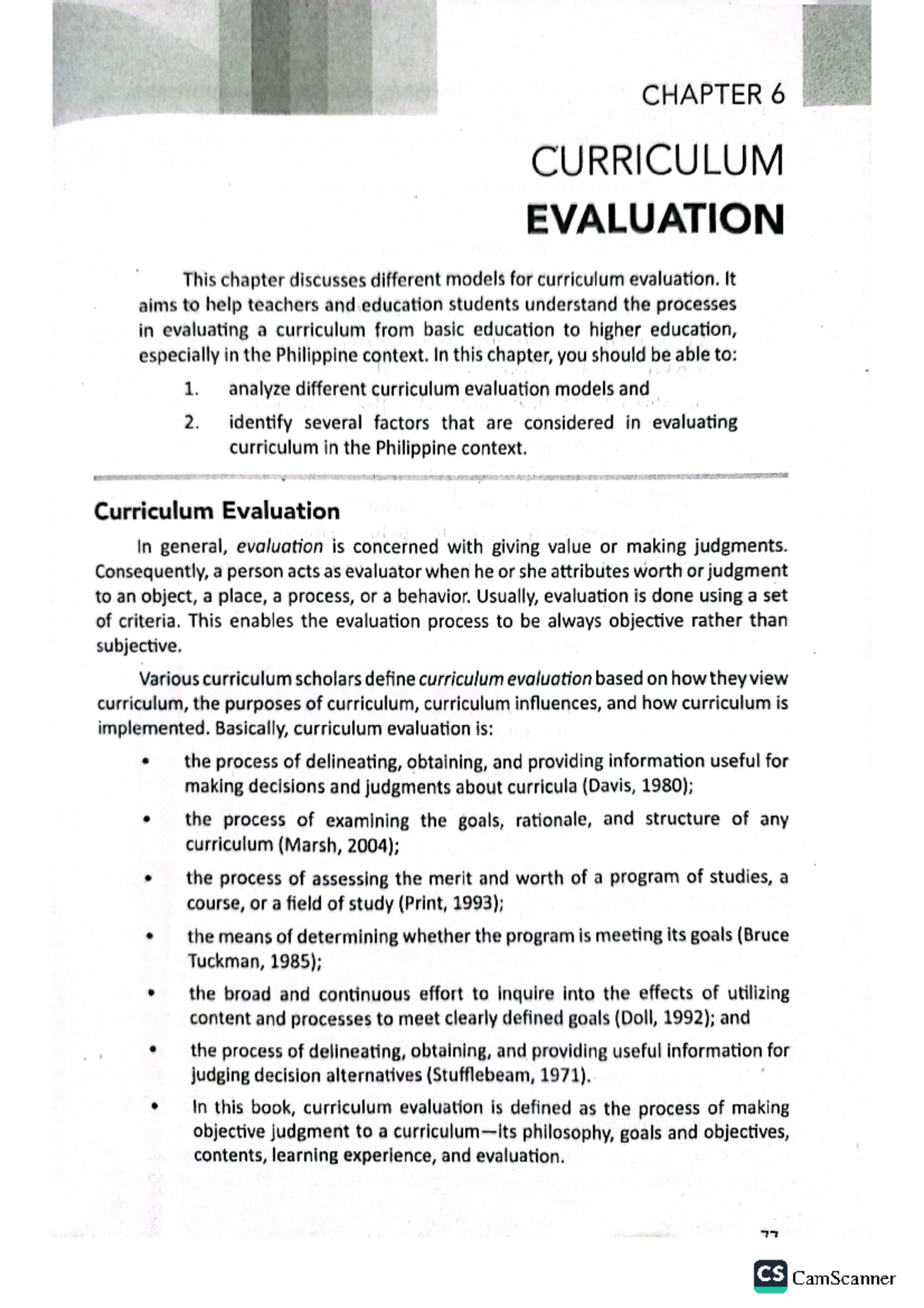Curriculum-Evaluation - BSEd Mathematics - Studocu