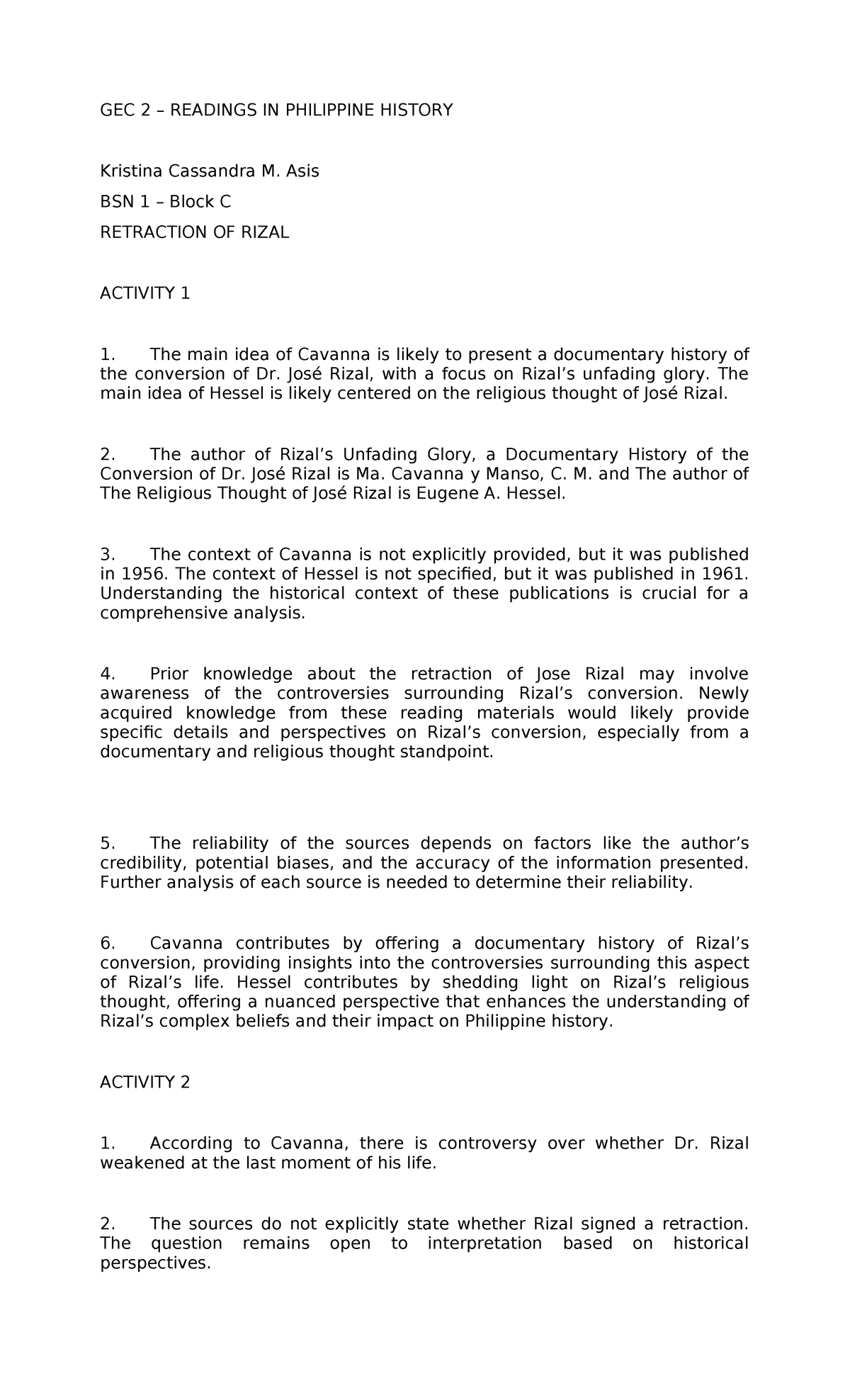 GEC 2 ni kc - The main idea of Cavanna is likely to present a ...