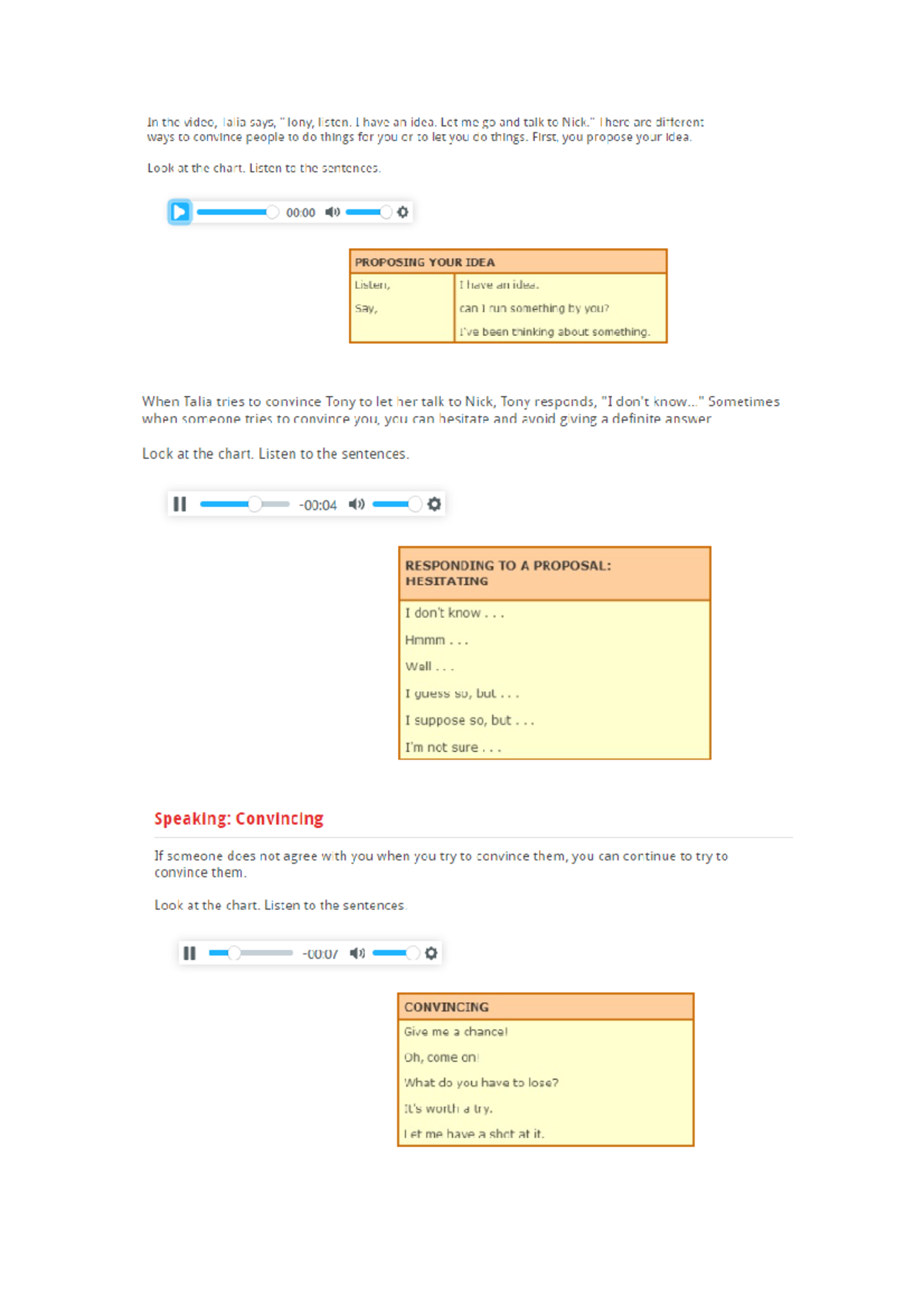 Speaking Convincing - INGLES 1. MODULO A. NIVEL 3. - Ingles 1 - Studocu