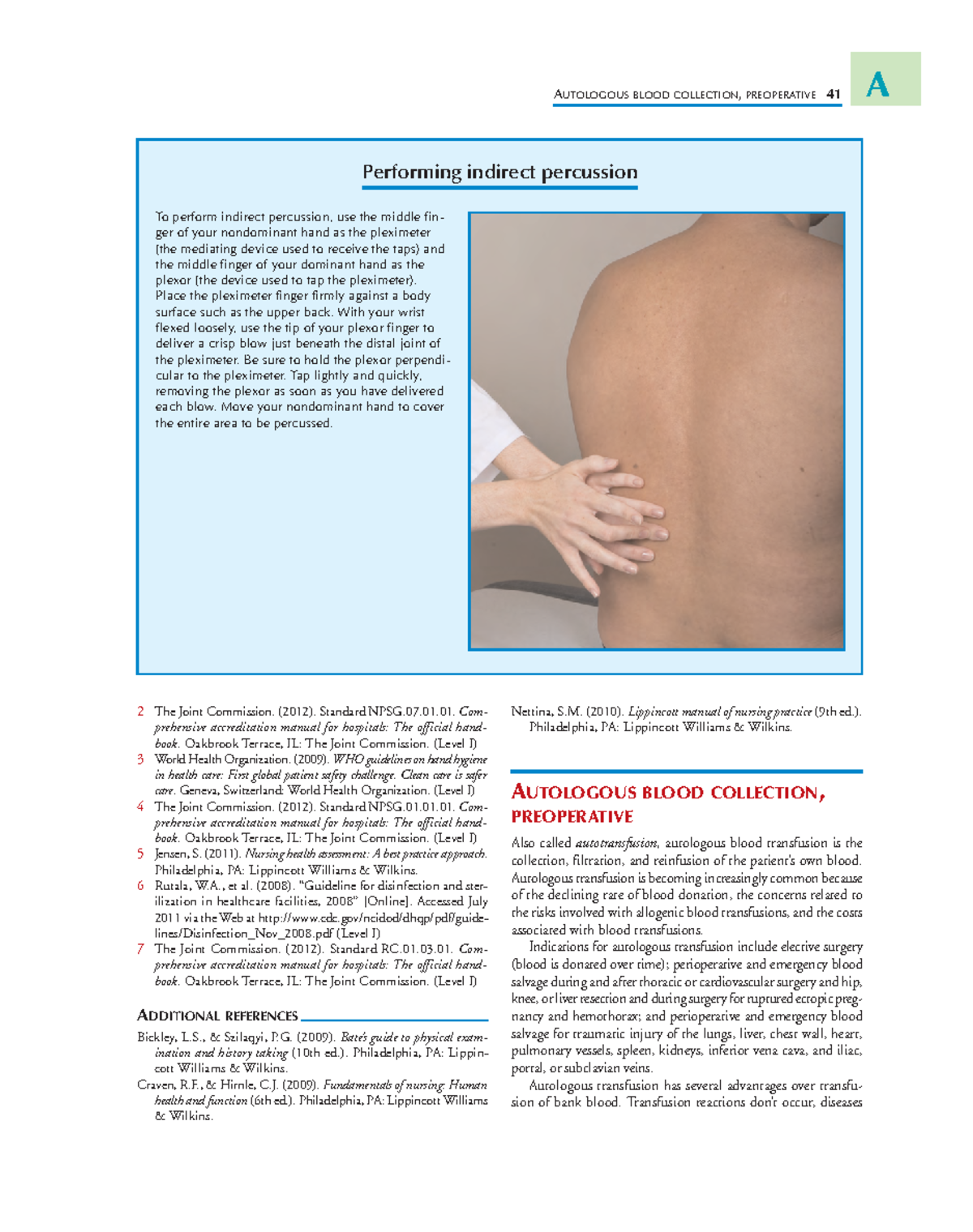 Nursing procedures 5 - AUTOLOGOUS BLOOD COLLECTION, PREOPERATIVE 41 A ...
