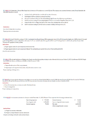 Chapter 3 (Exercises) - Principles Of Financial Accounting (1) - Studocu