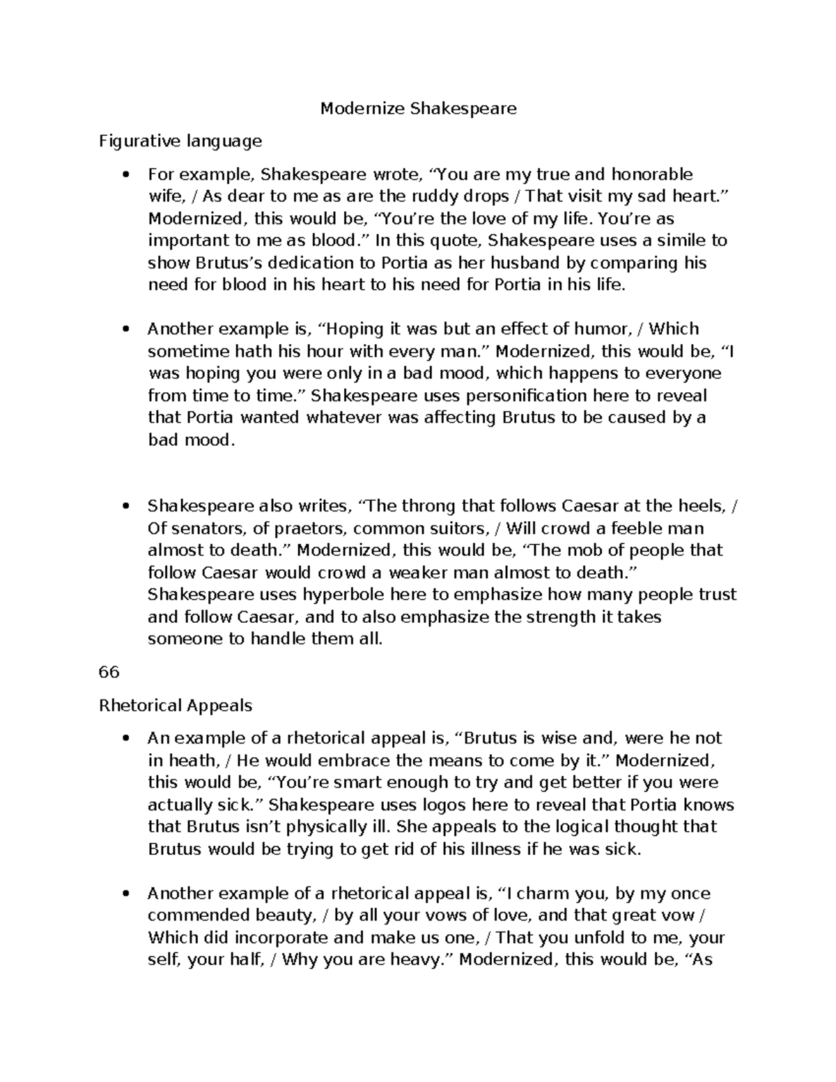 Document 5 - ctudy - Modernize Shakespeare Figurative language For ...