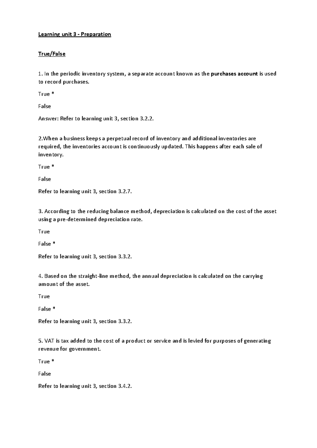 FAC1503 - Learning unit 3 questions for repeater students 2024 ...