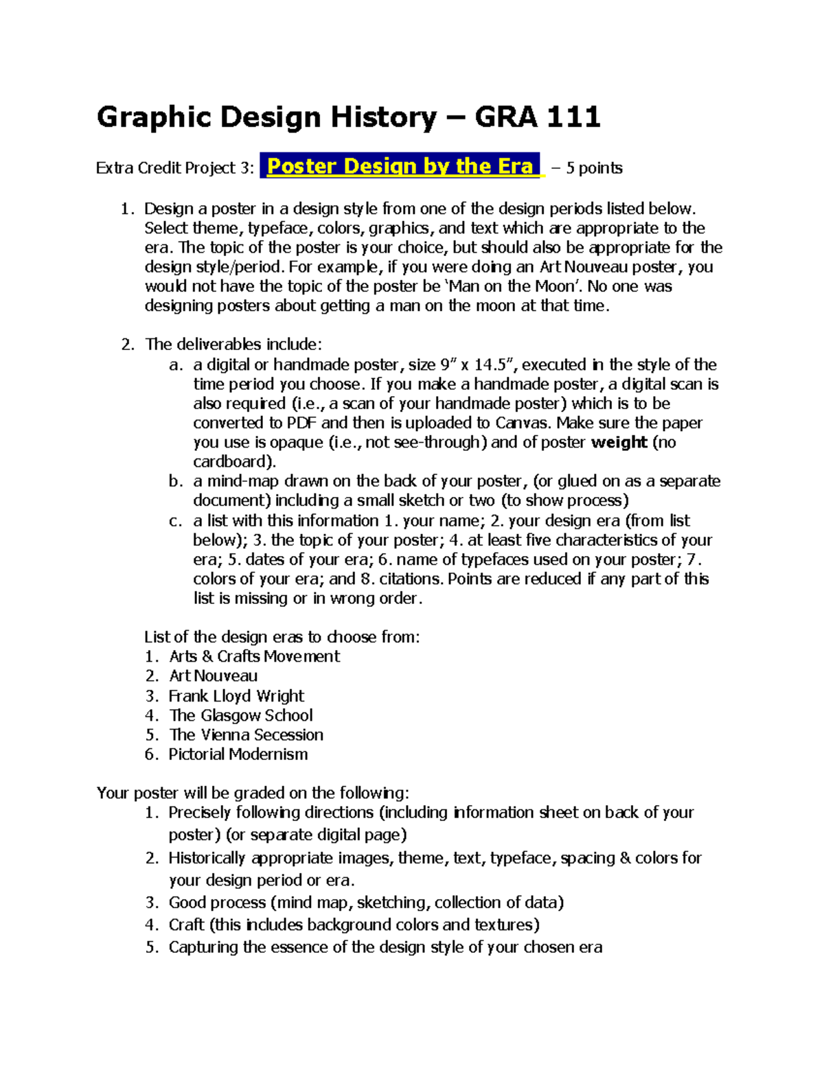 Extra Credit Project 3 - Poster Design by the Era Fall 2020 - Graphic ...