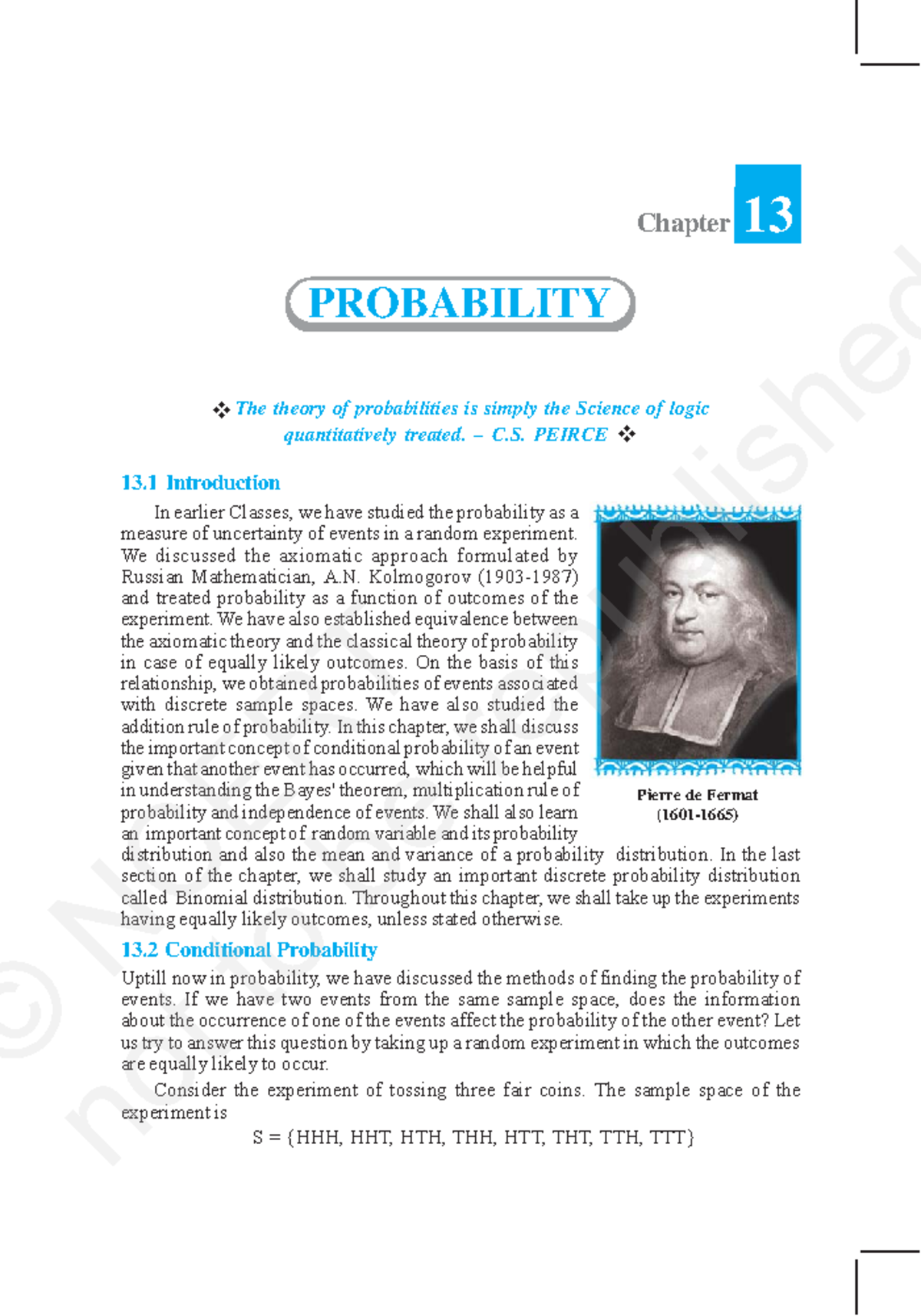 Lemh207 - +2 maths - PROBABILITY 531 ####### The theory of ...