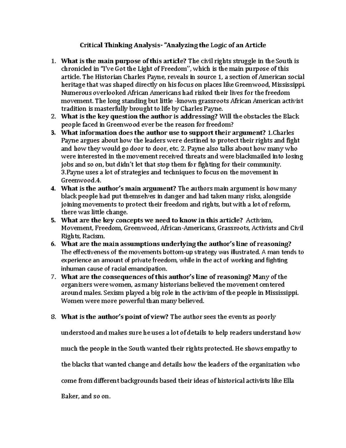 Critical Thinking Analysis Questions (1) (1) - Critical Thinking ...