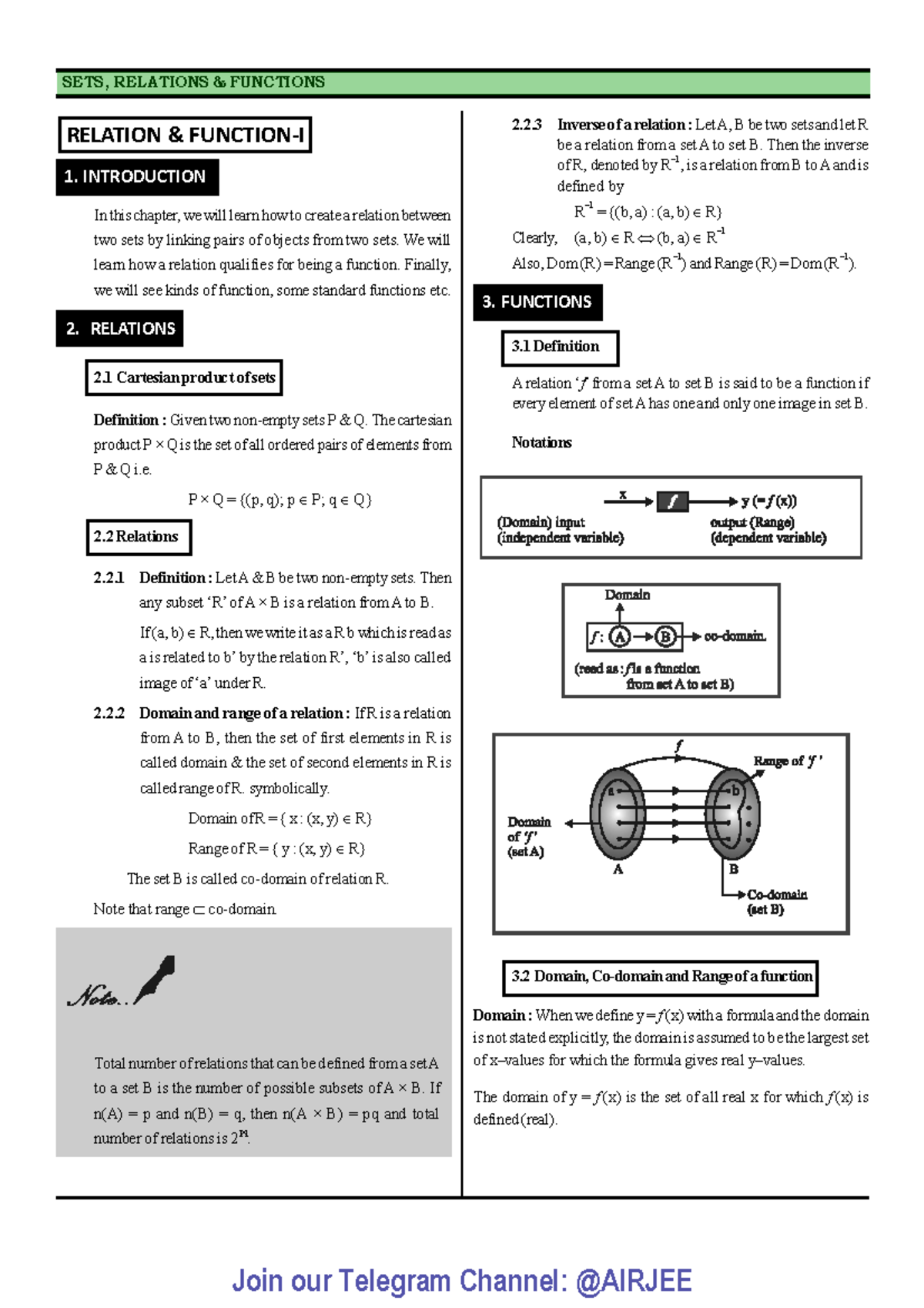 Chapter 2 Relations and Functions - - Studocu