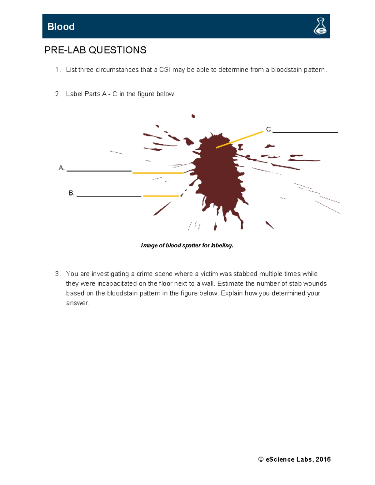 FS 9002 L04 Blood - PRE-LAB QUESTIONS 1. List three circumstances that ...