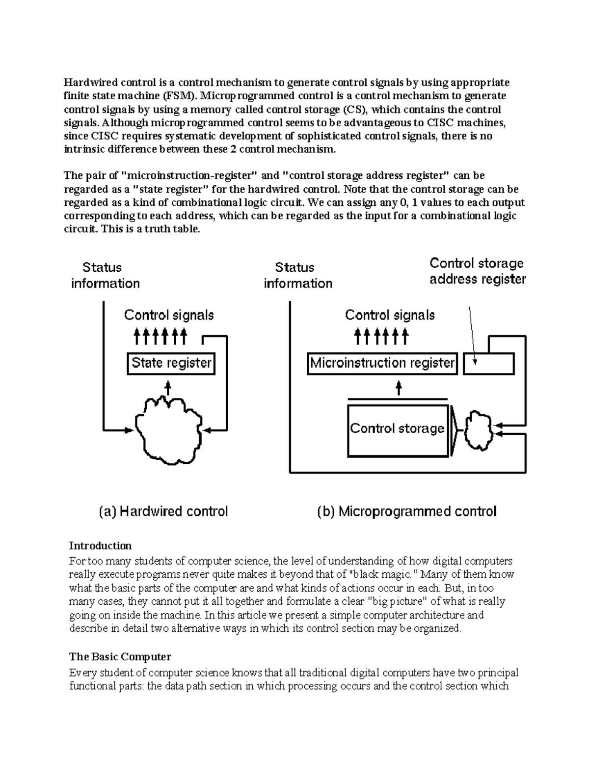 Hardwired-vs-Mprogrammed - Hardwired control is a control mechanism to ...