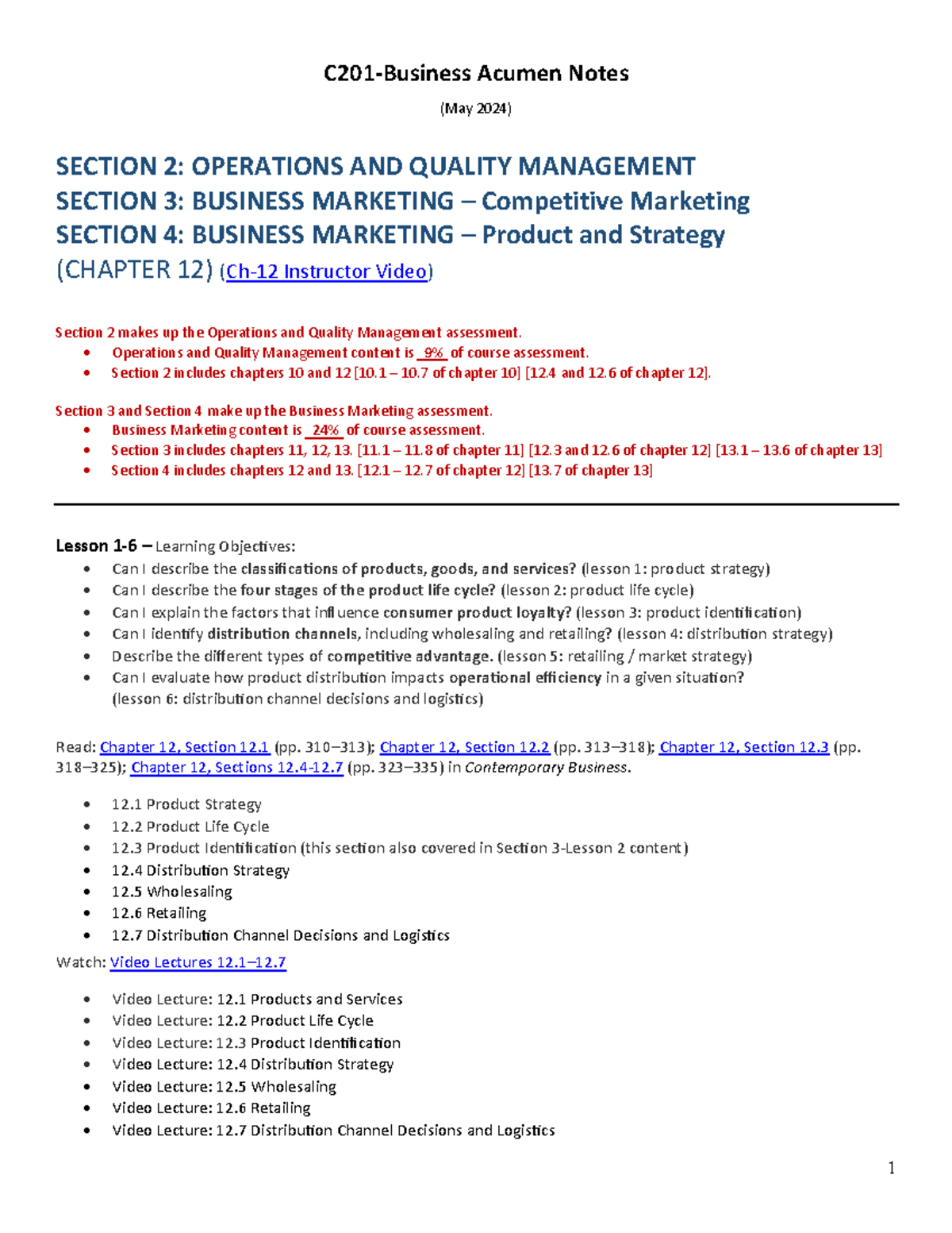 04-10_C201 Business-Acumen Section-2-3-4 Chapter-12 - C201-Business ...