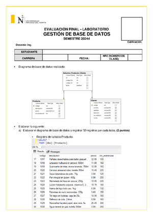 Gestión de Base de Datos-Lab01 - VERSIONES DE SQL SERVER: Nombre de la ...