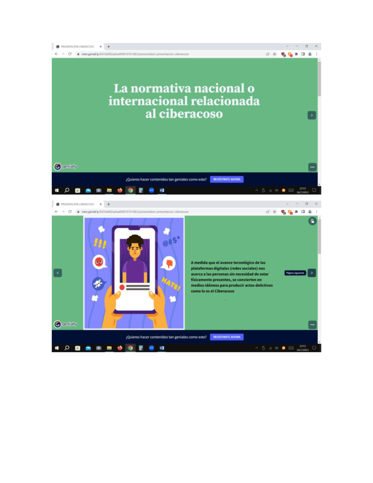 Genially ciberacoso - Practicum 1 - - Studocu