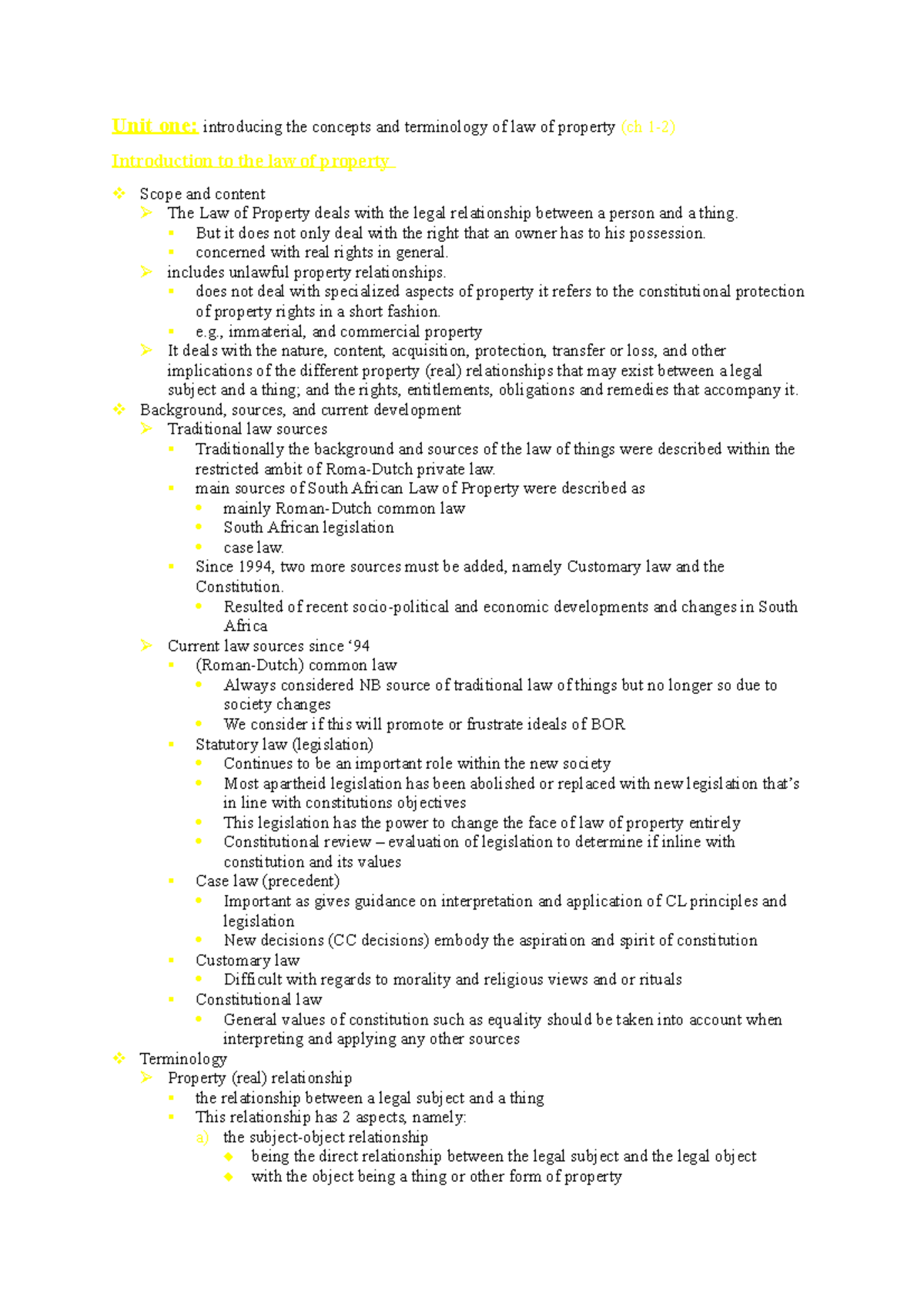 Unit 1 - done - notes - Unit one: introducing the concepts and ...