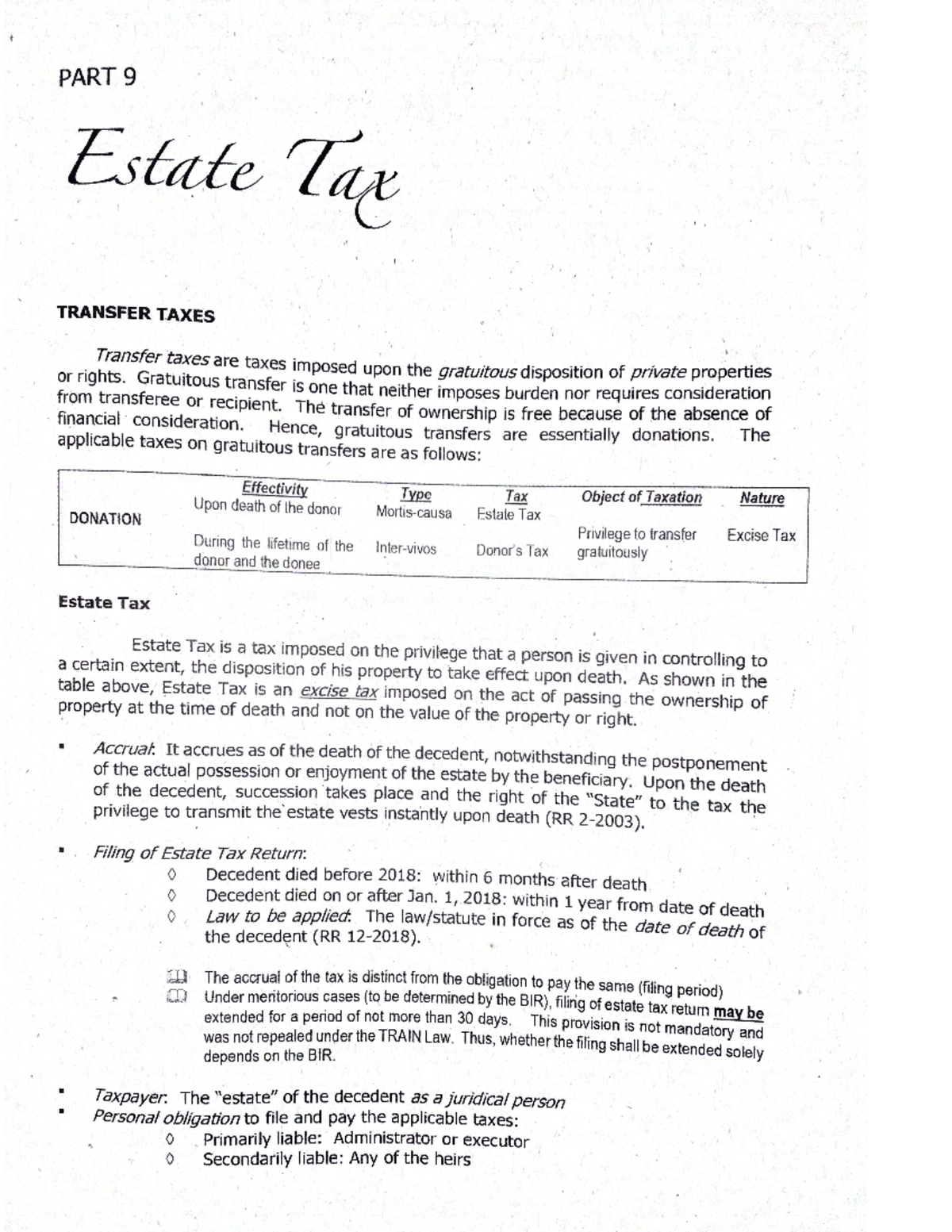Estate Succession - Accountancy - Studocu