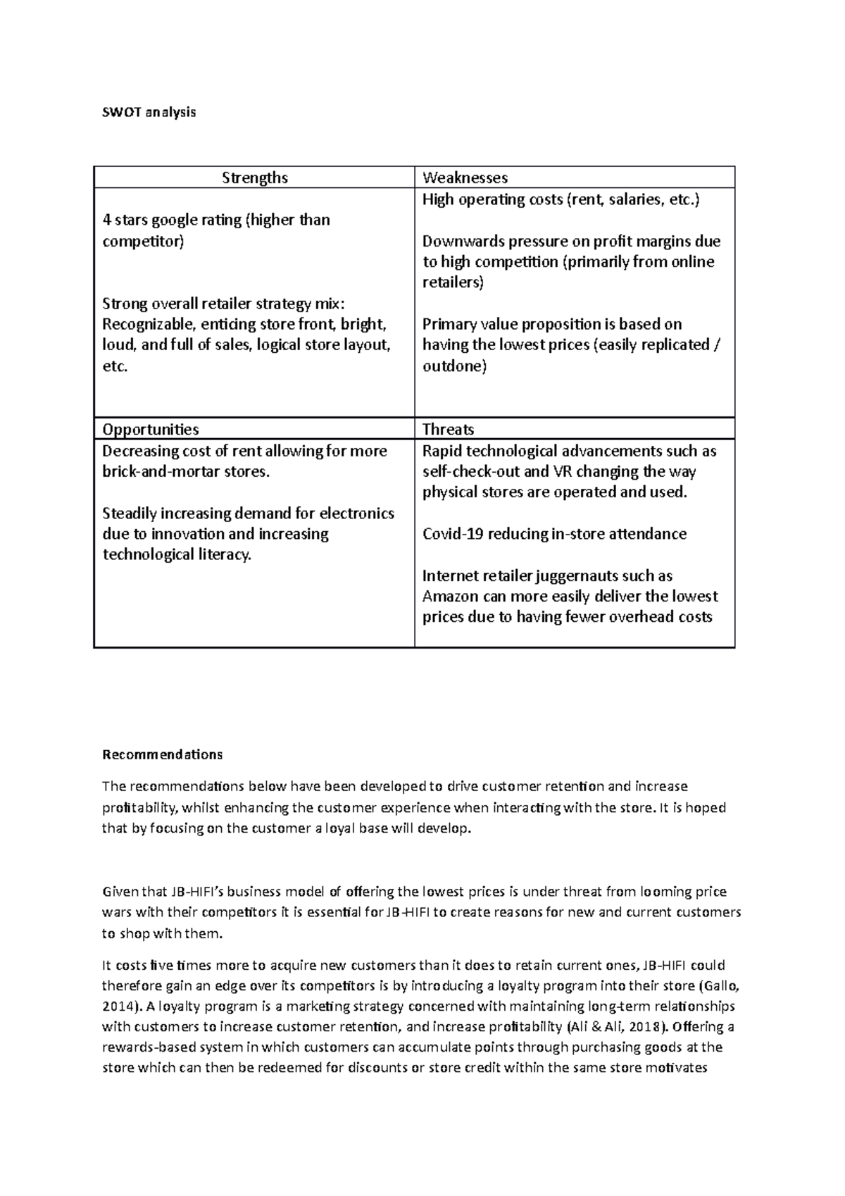 Jacques - asdasaaff - SWOT analysis Strengths Weaknesses 4 stars google ...