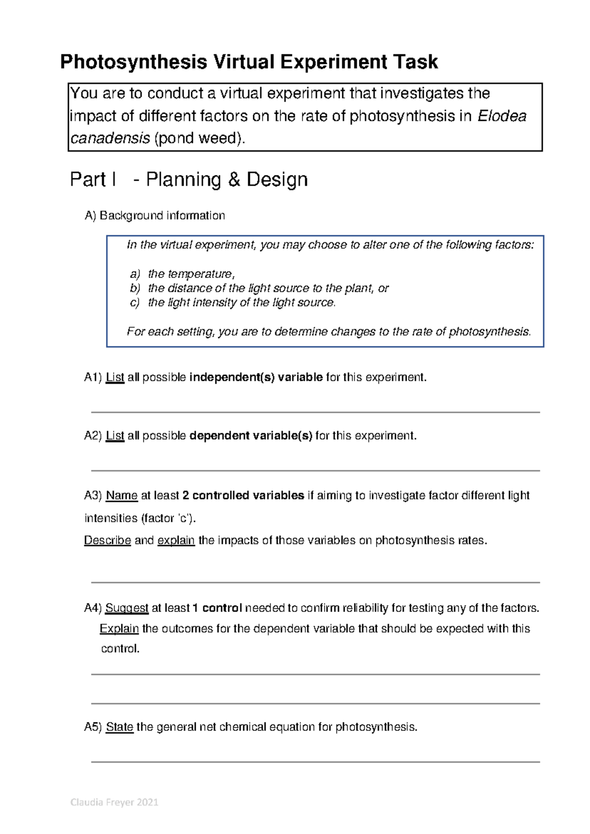 Biology Photosynthesisworksheetforcorrespondingvirtualexperiment-1 ...