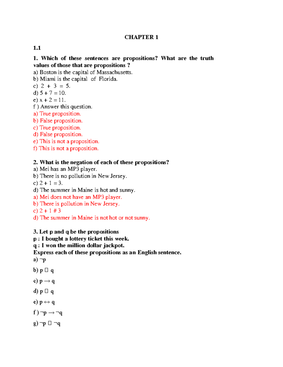 MAD SE181783 W1 - MAD - CHAPTER 1 1. Which of these sentences are ...
