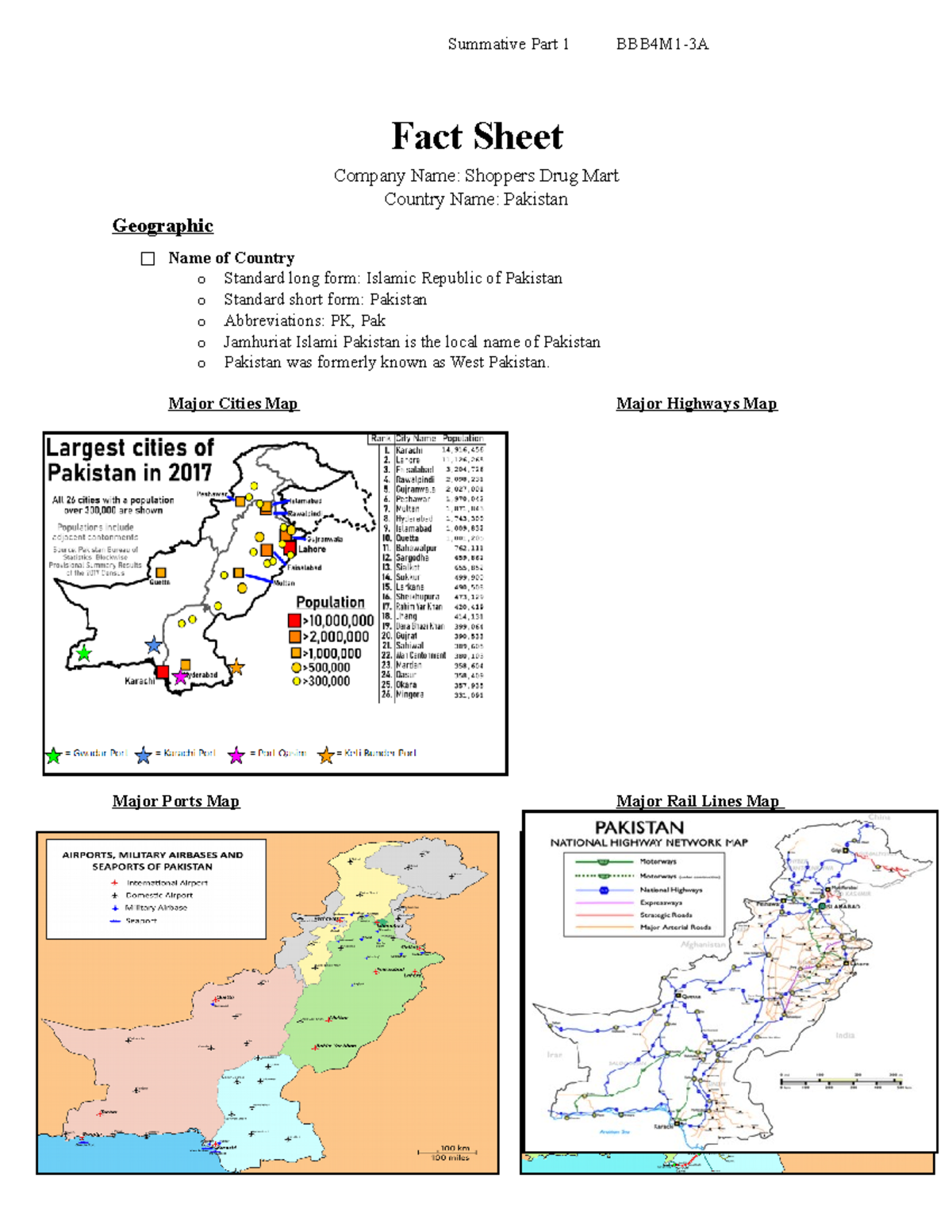 BBB4M - Summative PT - very good assignment got 100 - Summative Part 1 ...