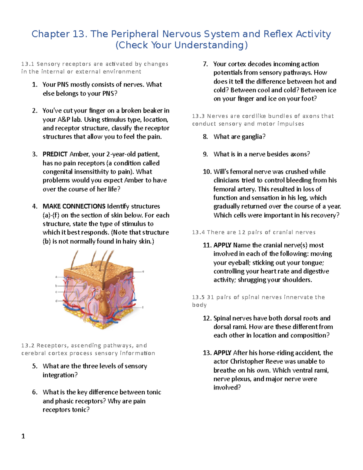 BIOM1060 Textbook - Check Your Understanding (Chap. 13) - Chapter 13 ...