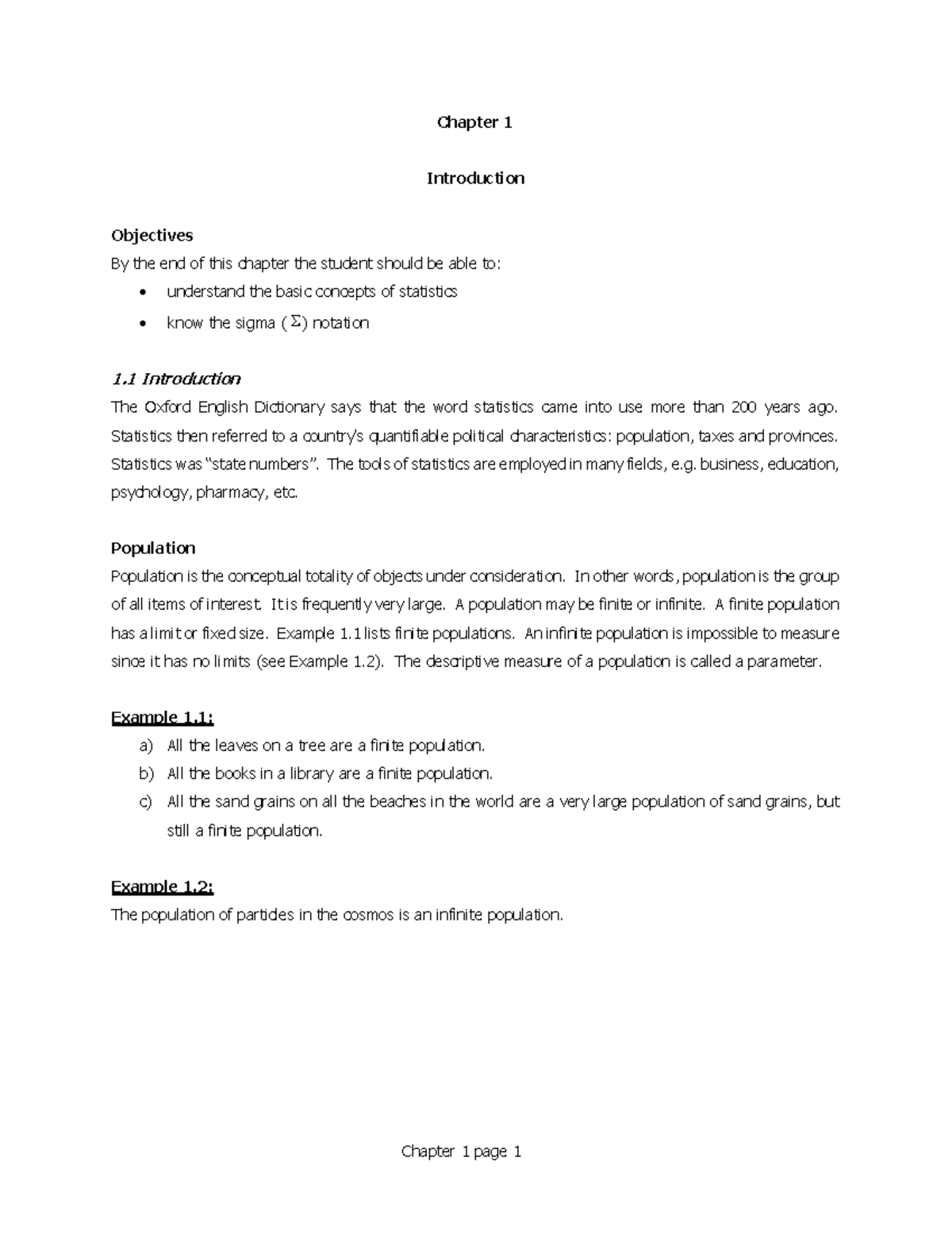 2. Chapter 1 - Chapter 1 Introduction Objectives By the end of this ...