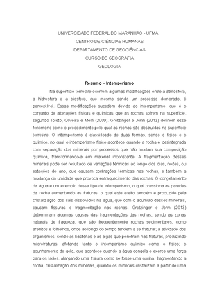 Geologia - PROVA DE GEOLOGIA UNIFORMITARISMO: O uniformitarismo é um ...