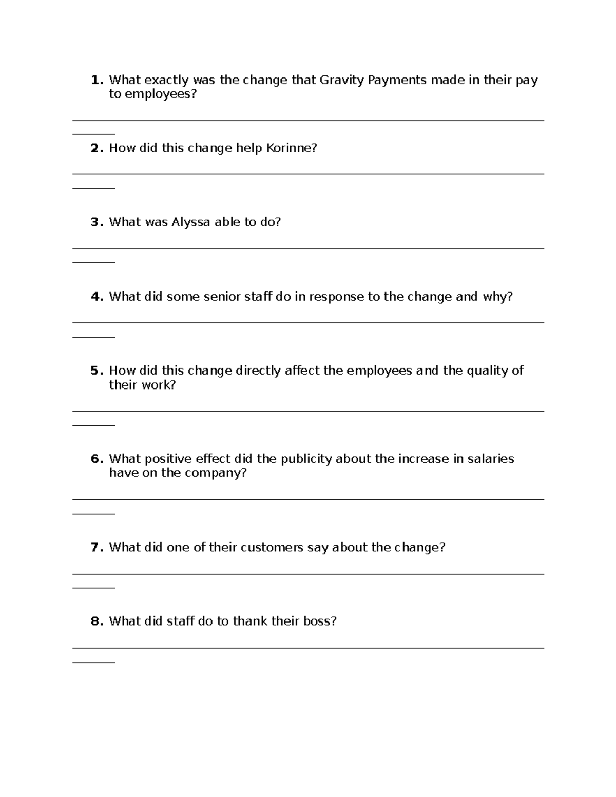 BP 3 Unit 1 handout - What exactly was the change that Gravity Payments ...