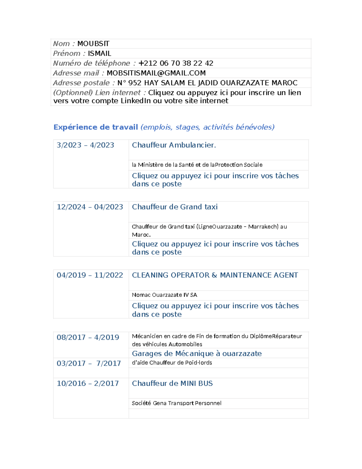 MAQ Gabarit JQCandidats-IMQI-guide-CV- Formulaire-2022 - Nom : MOUBSIT ...