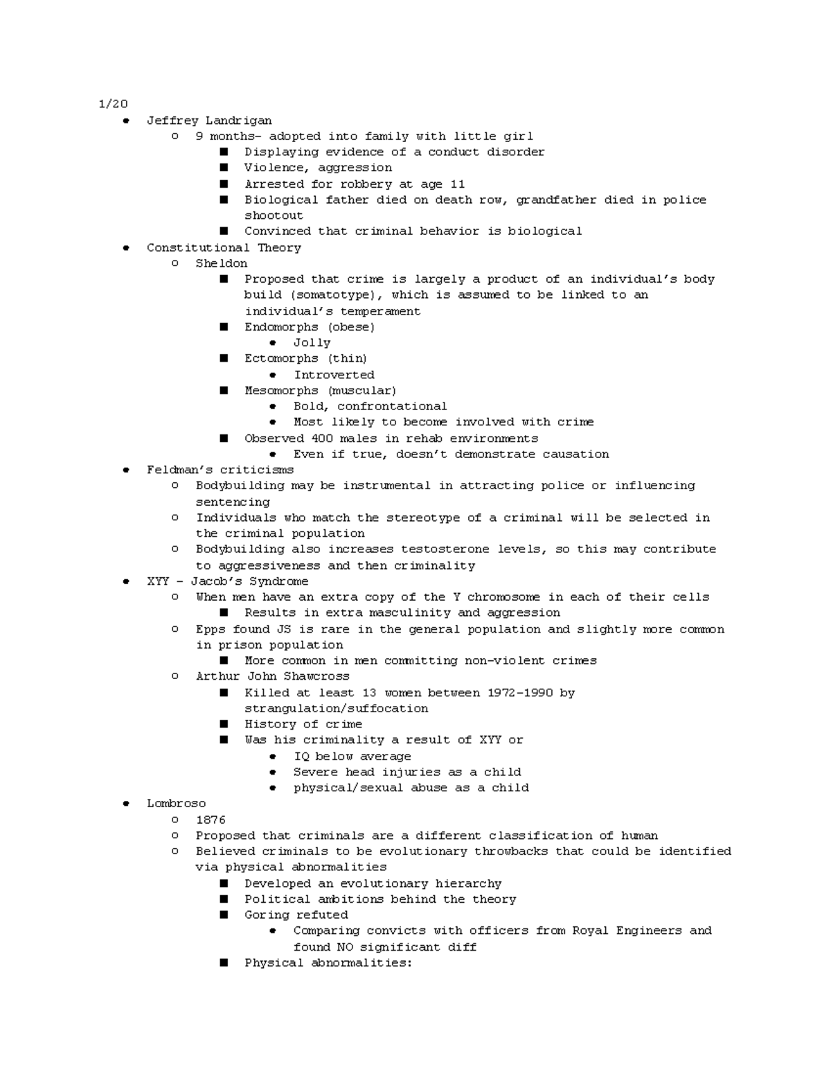 Neurobiological risk factors - 1/ Jeffrey Landrigan 9 months- adopted ...