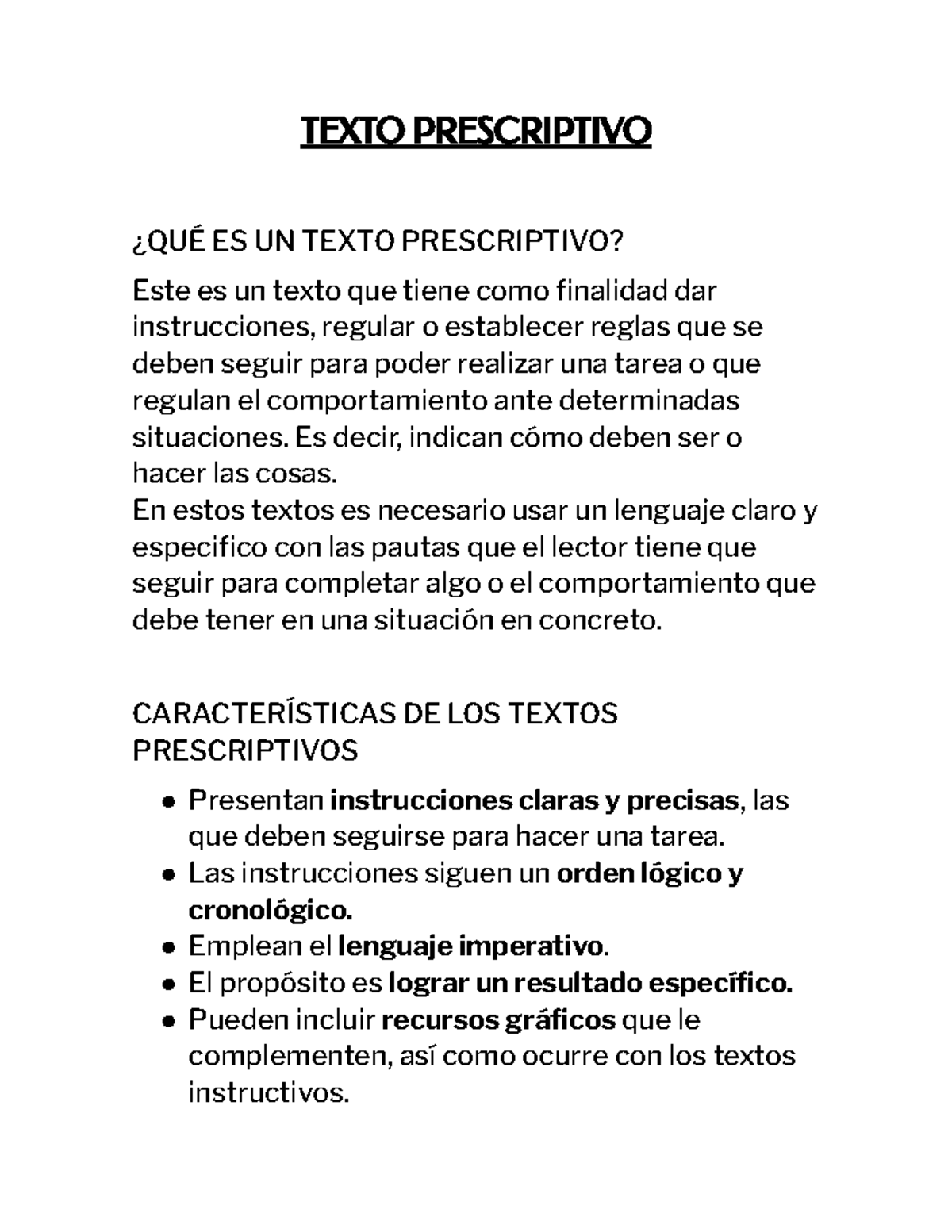 Texto Prescriptivo - TEXTO PRESCRIPTIVO ¿QUÉ ES UN TEXTO PRESCRIPTIVO ...