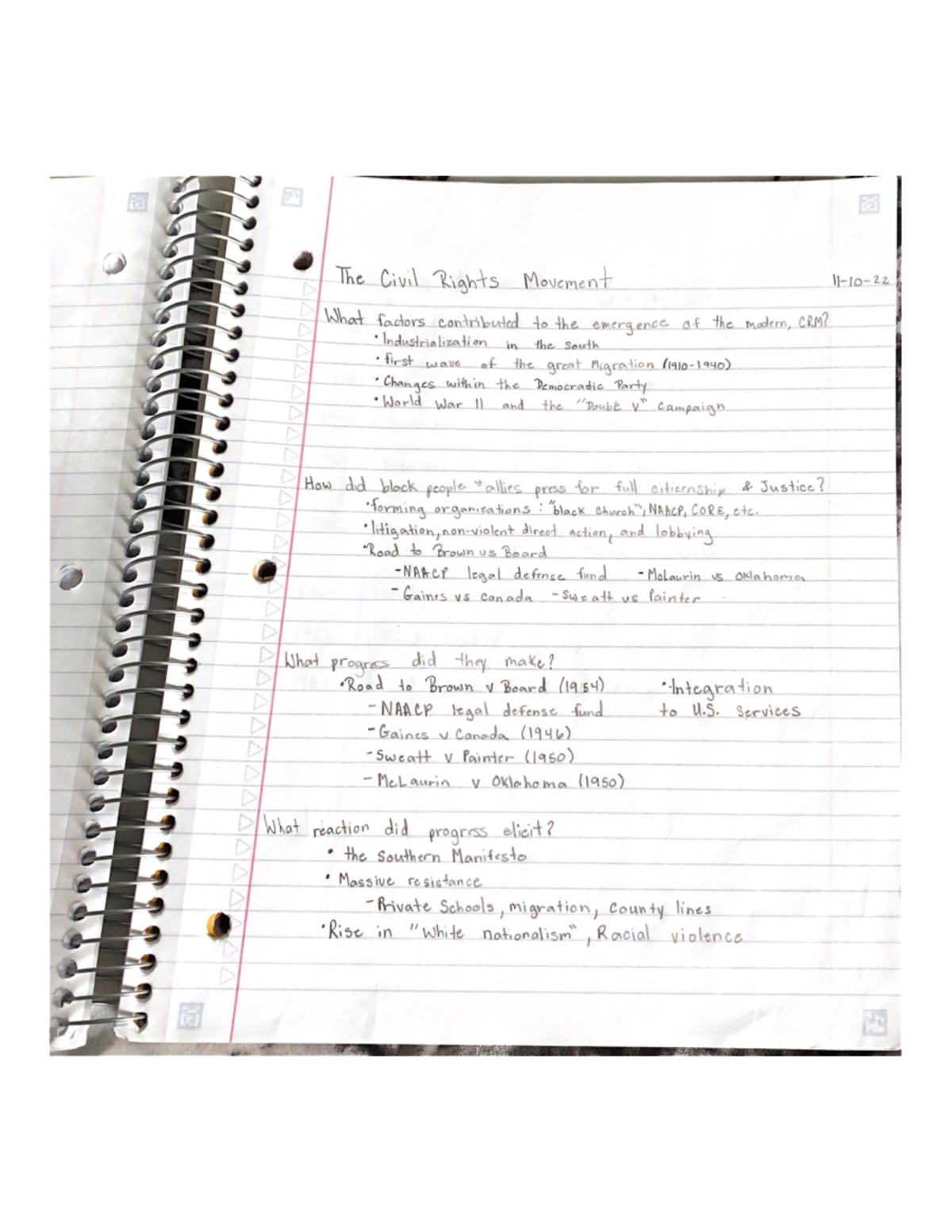 The Civil Rights Movement - AAMS 300 - Studocu