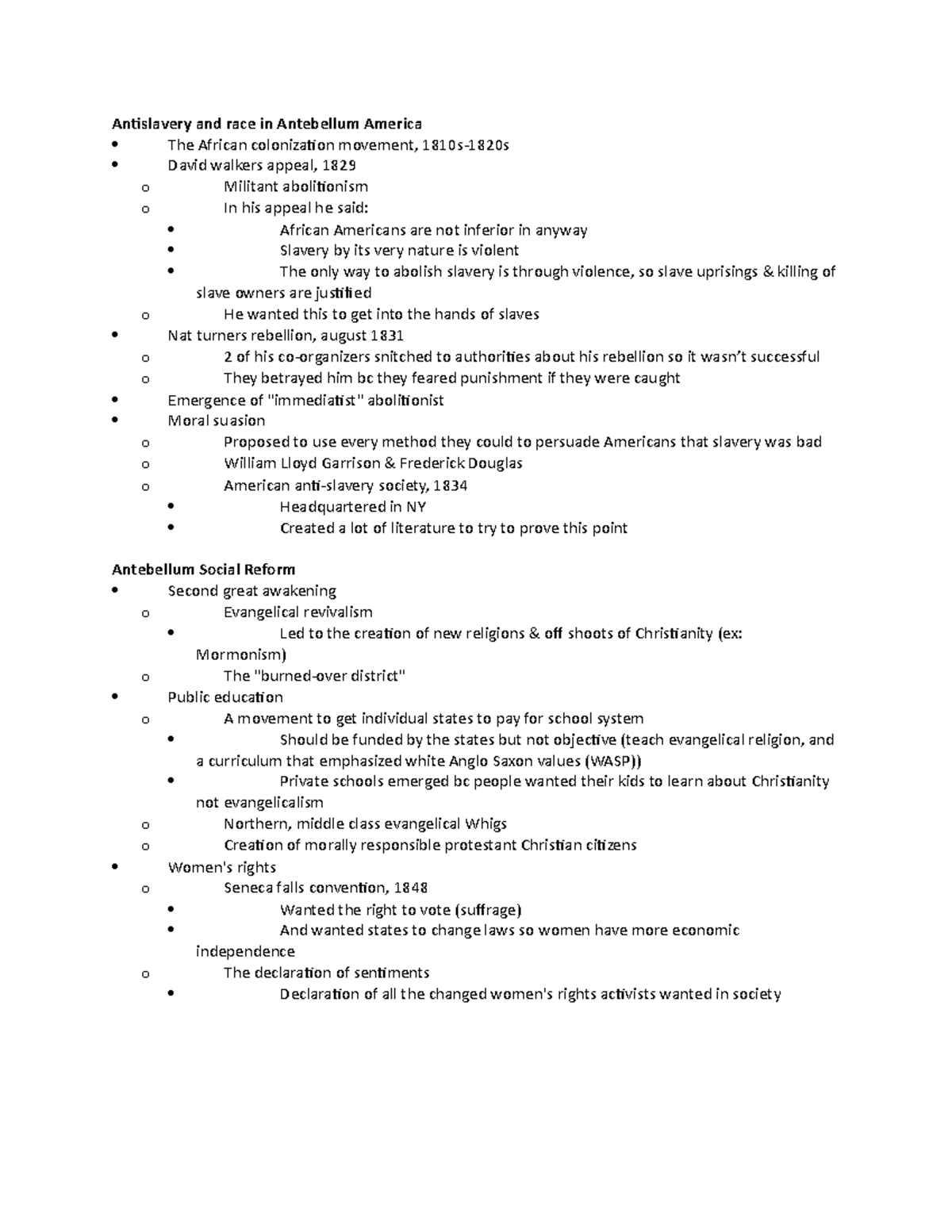 Abolitionism - Michael Crowder - Antislavery and race in Antebellum ...