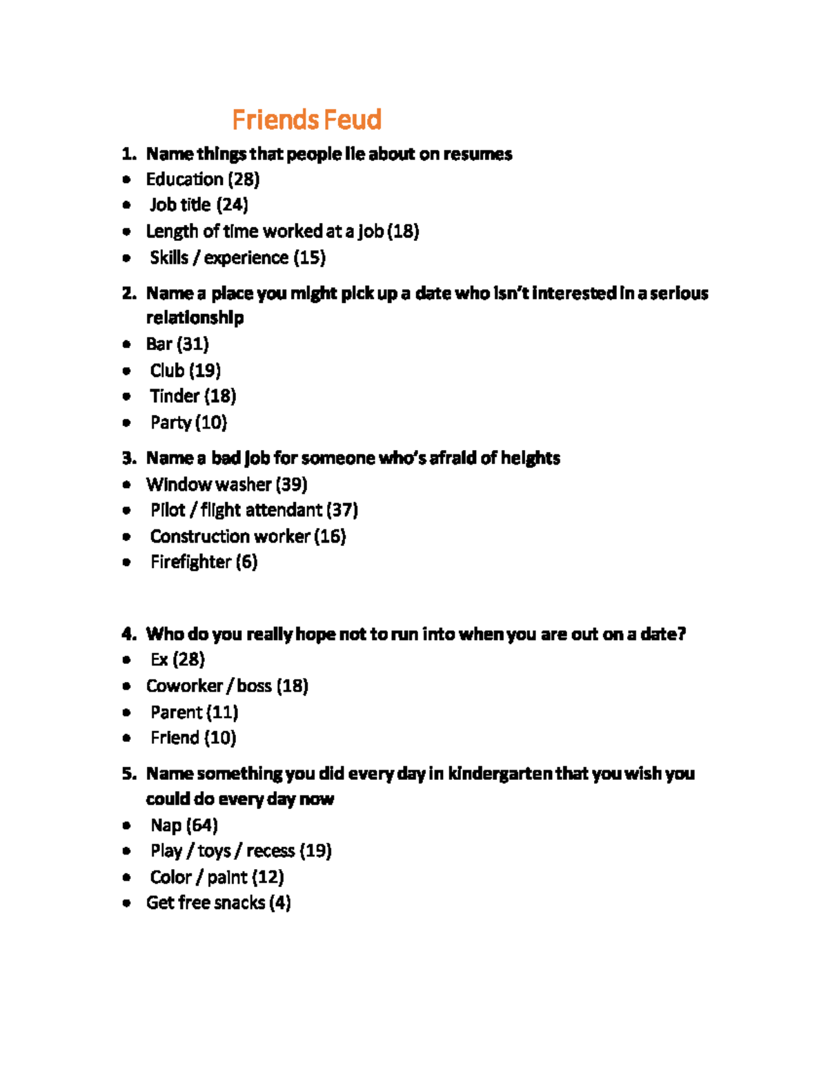 Family feud - Enjoy - BMS1030 - Studocu