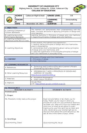 Grade 7 Esson PLAN - LESSON PLAN SCIENCE GRADE 7 Teacher: ANALIE O ...