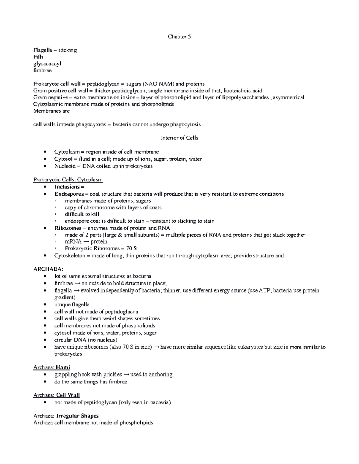 Lecture-5-notes - Cell and molecular biology of bacteria and their ...