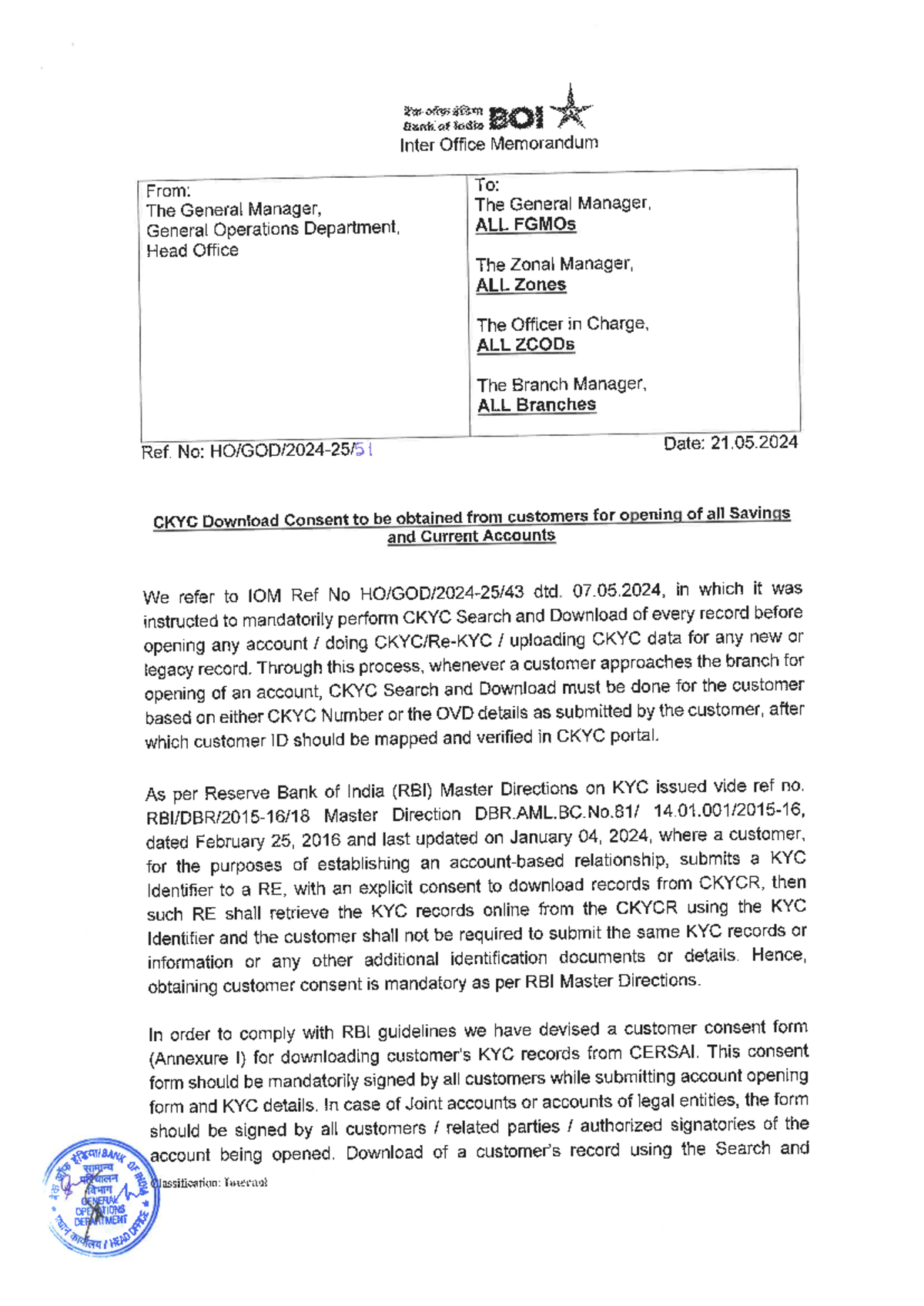 IOM Customer Consent Form CKYC - Banking and Insurance - Studocu