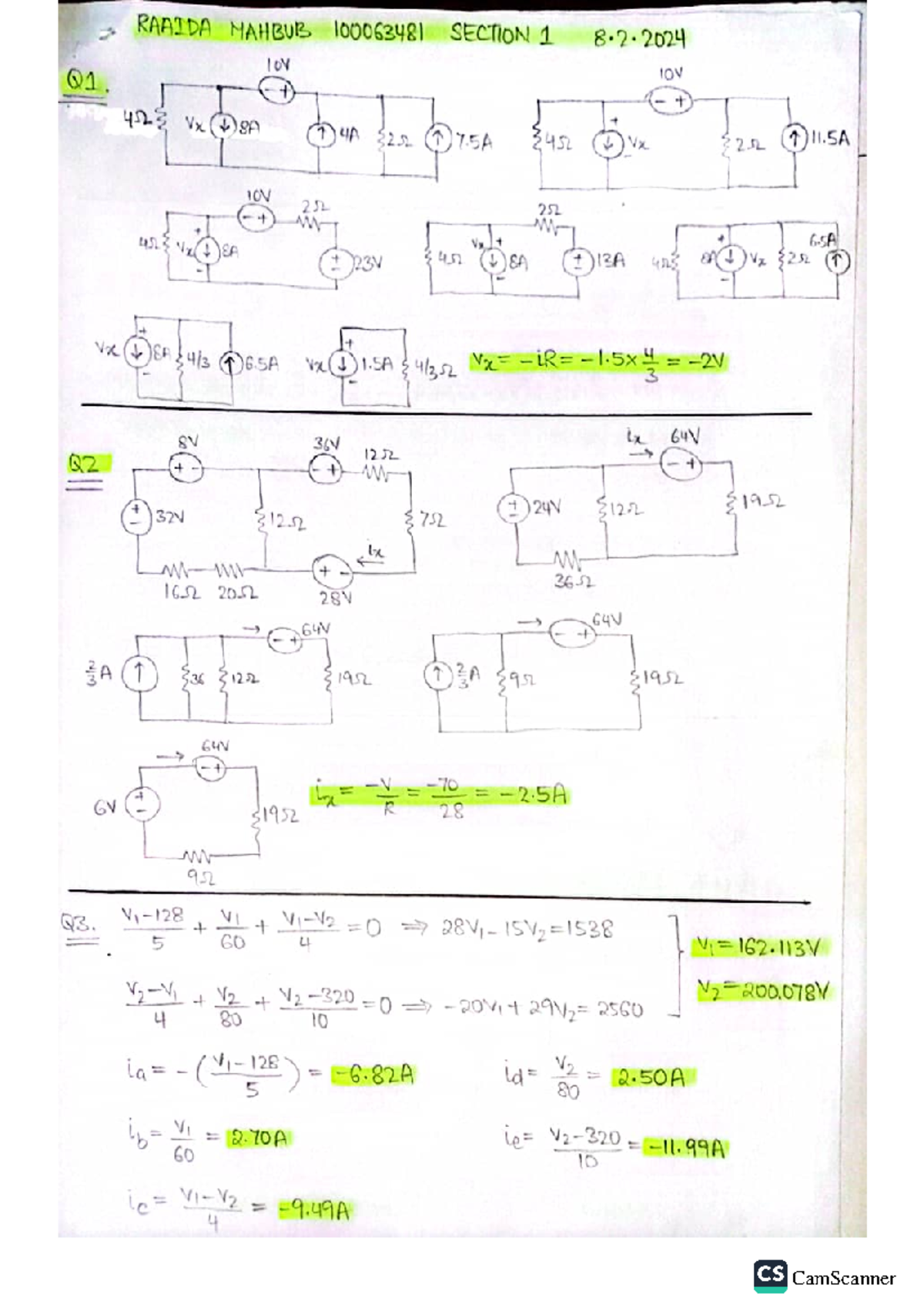 HW4 - Series and paraellel circuits - RAAIDA MAHBUB 100063481 SECTION 1 ...