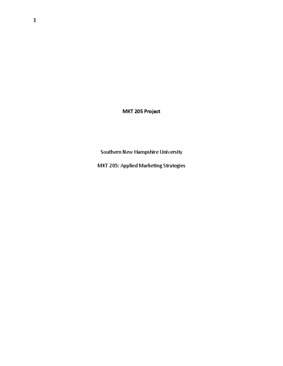 7-2 Marketing plan components - MKT 205 Project Southern New Hampshire ...