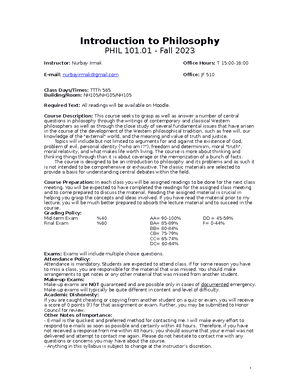 PHIL101 Ontological Argument - Introduction to Philosophy - Studocu