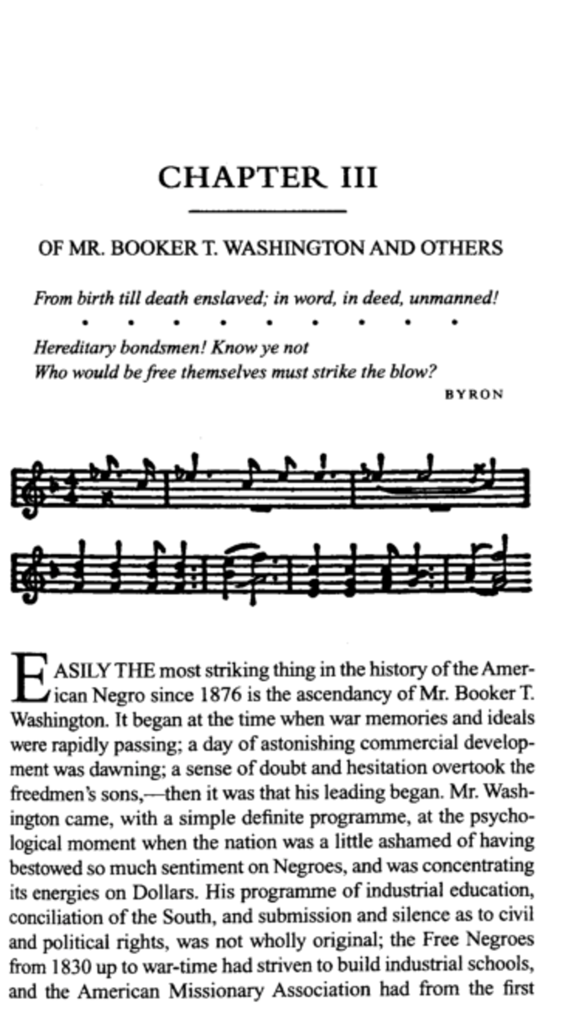 Du Bois - Of Mr. Booker T. Washington - CHAPTER III OF MR. BOOKER T ...