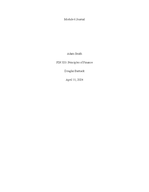 IDS-400 Module Five - Module Five Assignment Adam Smith Southern New ...