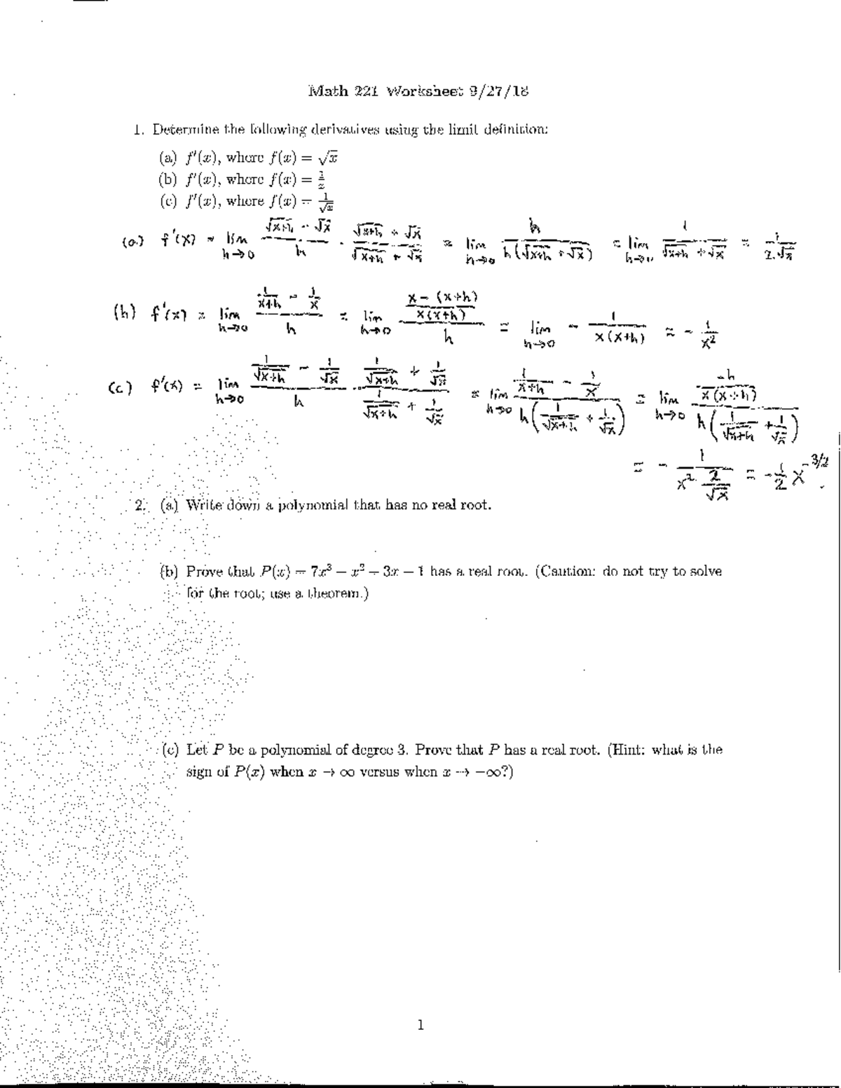 WS 9 27 solutions - Worksheet - MATH 221 - Studocu