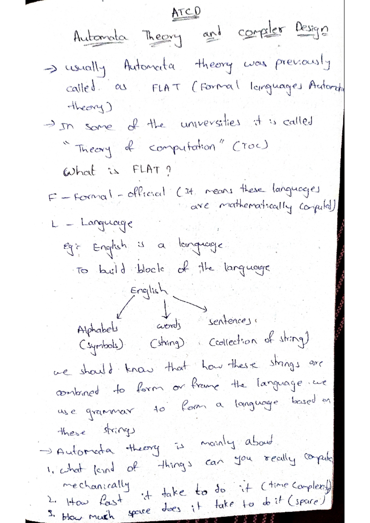 Atcd 123 units - Automata theory and complier design - ATCD Automata ...