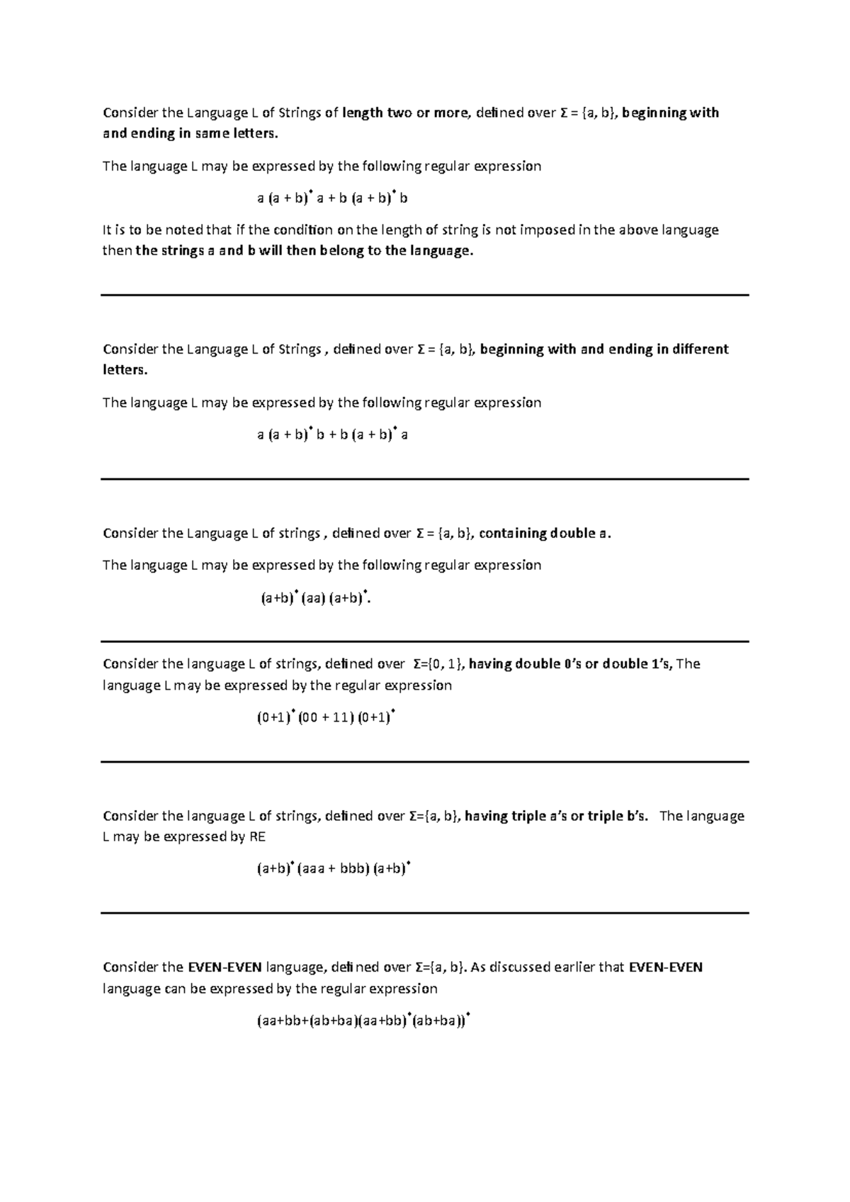 Assignment Finite Automata Consider The Language L Of Strings Of