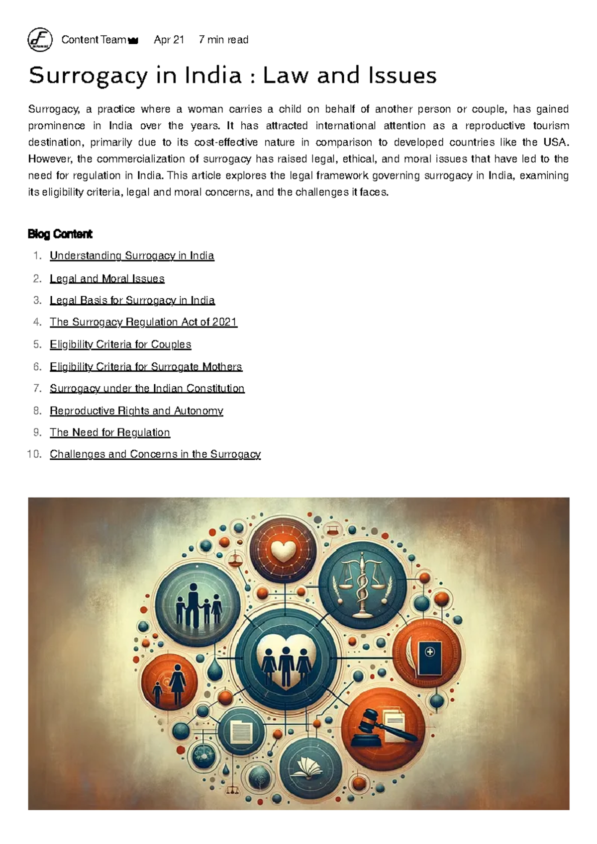 Surrogacy in India Law and Issues - Content Team Apr 21 7 min read ...