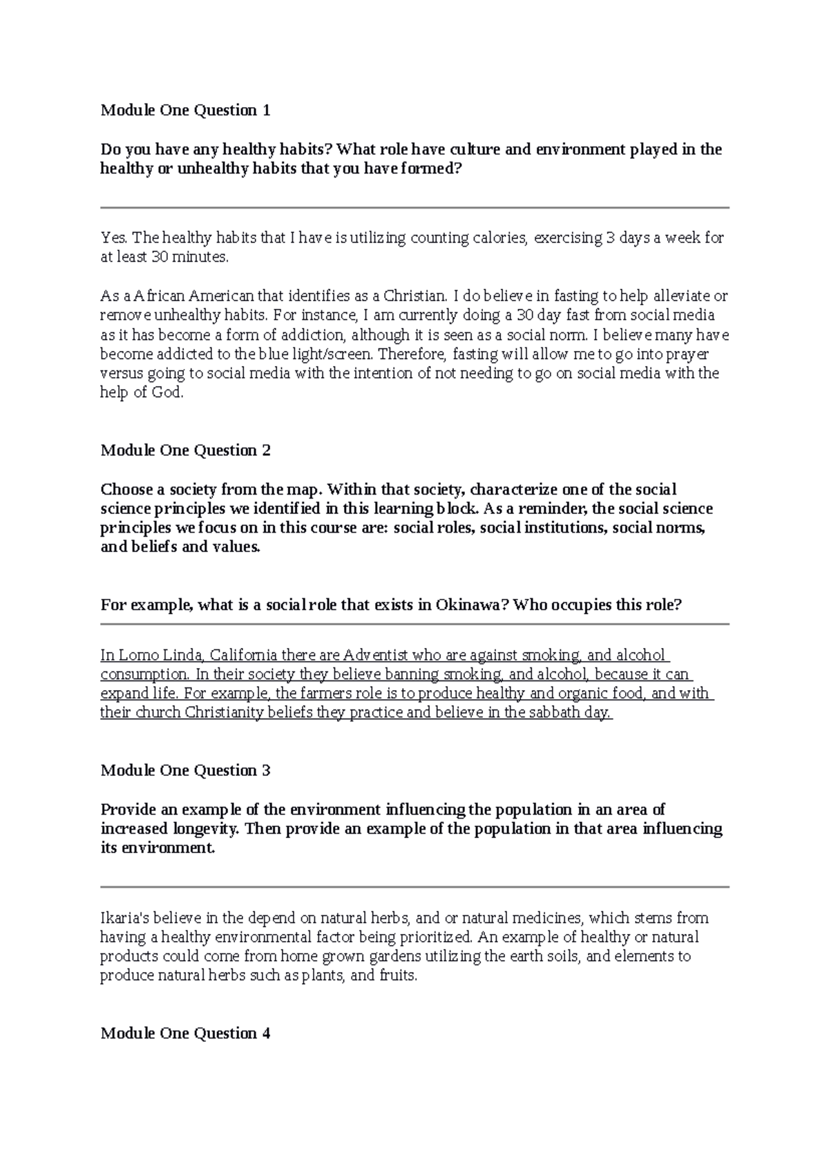 Megan Ford SCS 200 Applied Social Sciences - Module One Question 1 Do ...